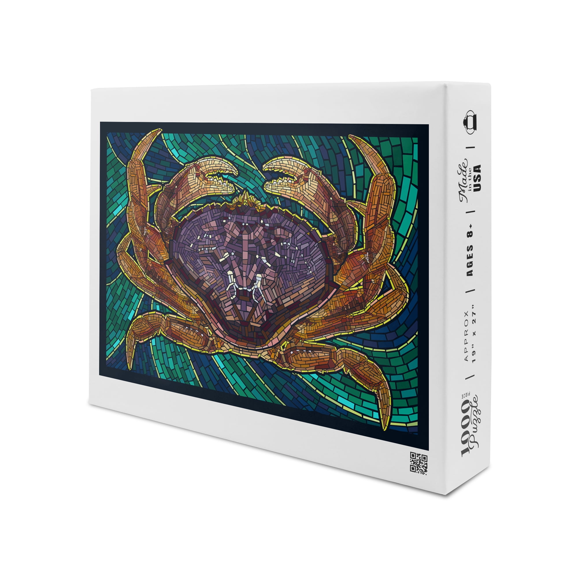 Dungeness Crab, Paper Mosaic (1000 Piece Puzzle, Size 19x27 ...