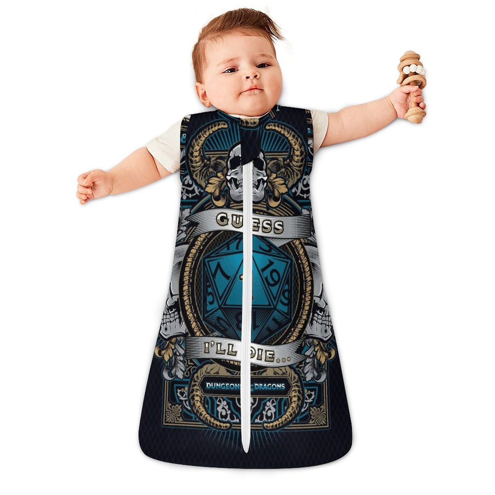 Dungeo-,ns And Dragon Ba-by Sleep Sack Ba-by Wearable Blanket with Zipper Winter Newb-orn ...