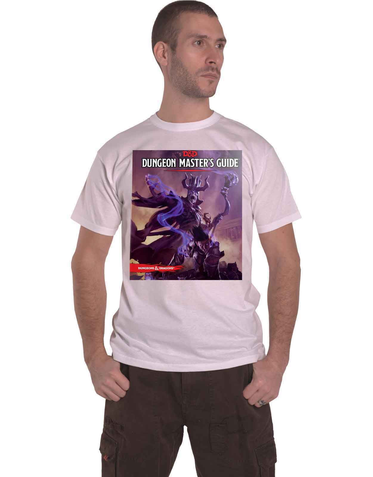 Dungeon And Dragons T Shirt Masters Guide Cover new Official Mens White ...