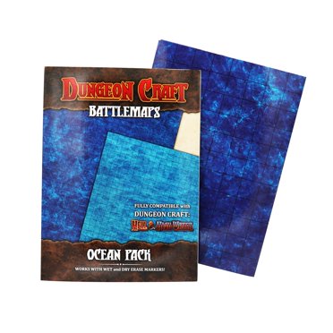 Battle Grid Game Mat - 3 Pack, RPG Masters, Double-Sided, Portable ...