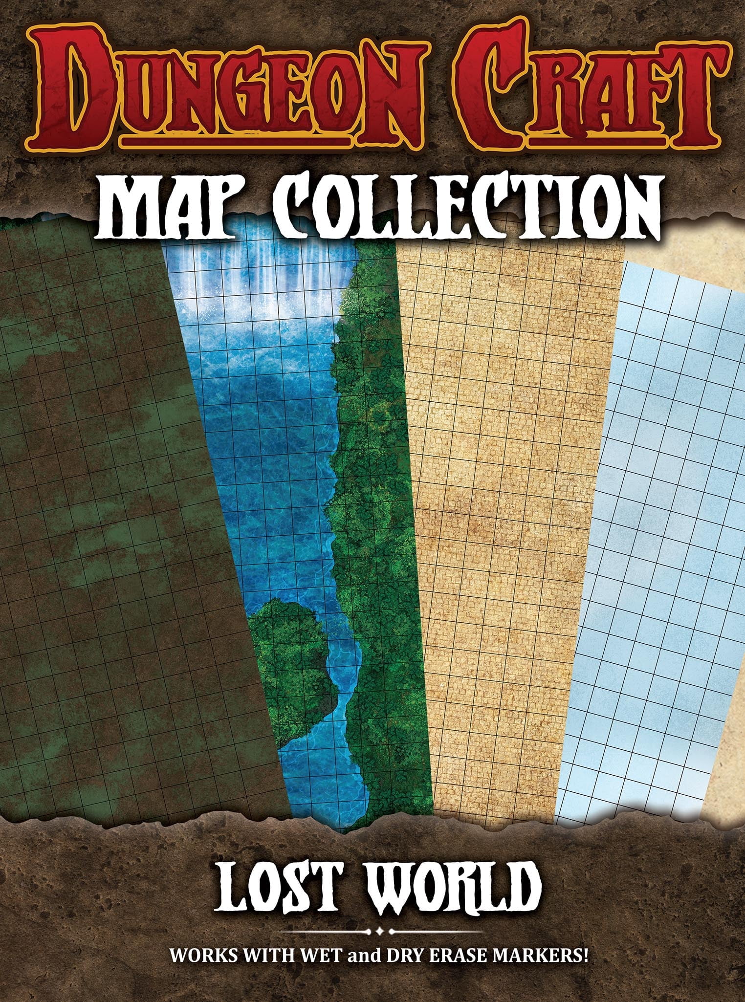 Dungeon Craft Double-Sided Dnd Battle Maps, Set of 4 Maps Dnd Map Lost ...