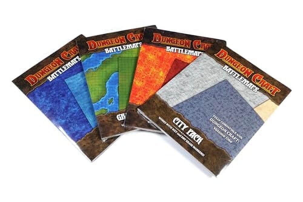 Dungeon Craft Double-Sided Dnd Battle Maps, Set of 4 Maps Dnd Map ...