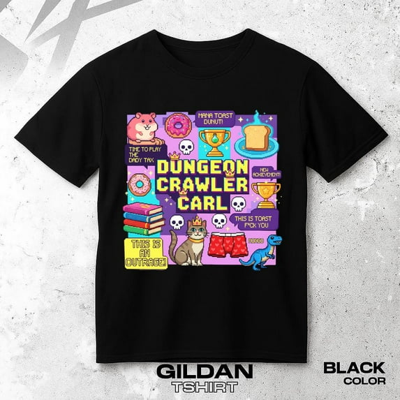 Dungeon Crawler Carl Fantasy LitRPG Roleplay Gamer Style Fan Unisex T ...