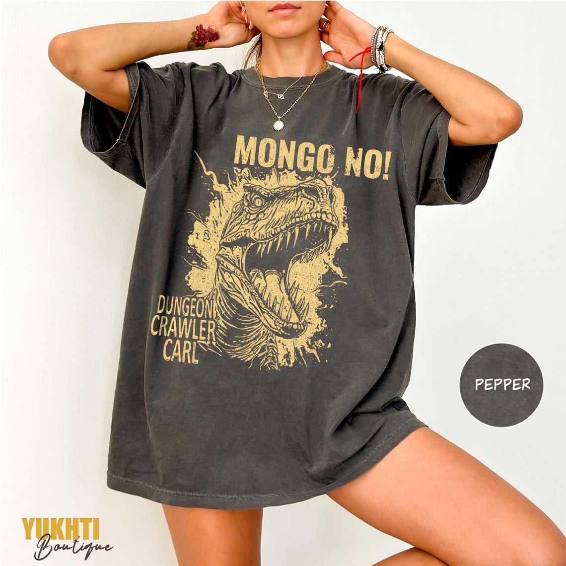 Dungeon Crawler Carl Shirt, Princess Donut and Mongo Tee,Pepper Color ...