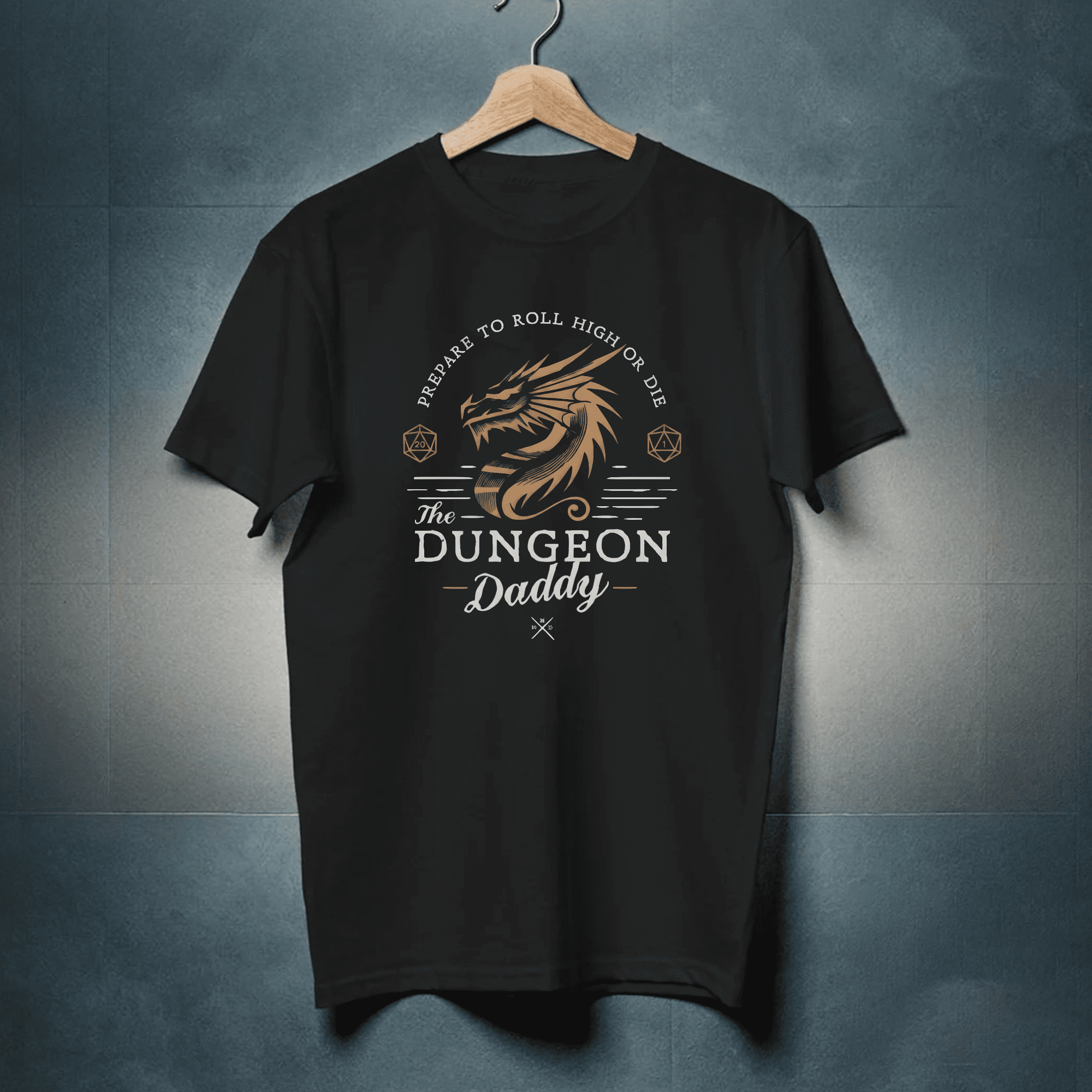 Dungeon Daddy Dnd Shirt Tabletop Gaming Gift for Him RPG Geeky T-shirt ...