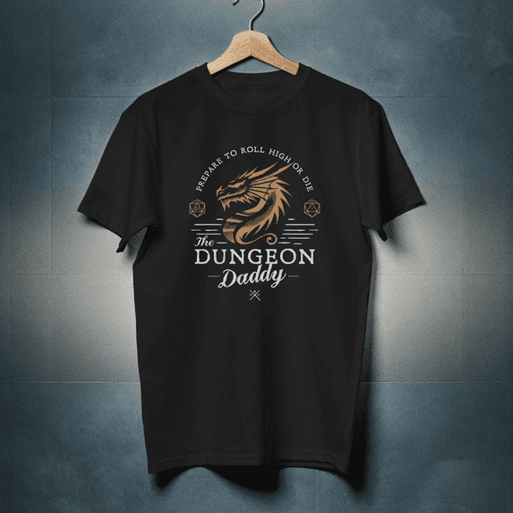 Dungeon Daddy Dnd Shirt Tabletop Gaming Gift for Him RPG Geeky T-shirt ...