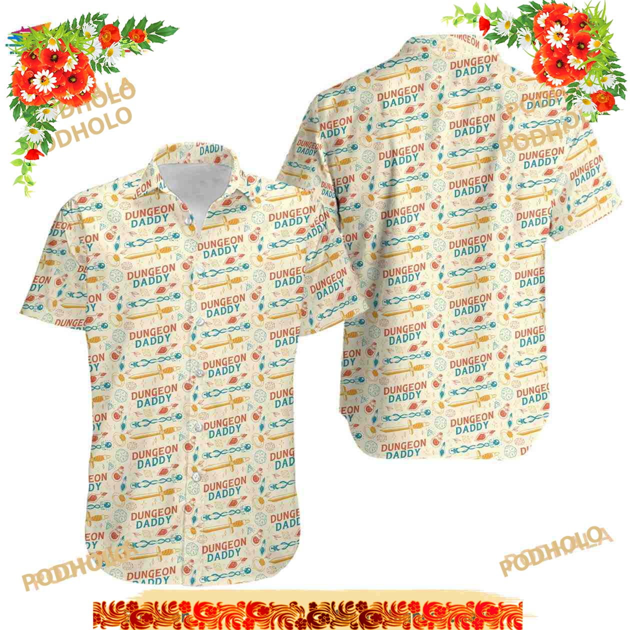 Dungeon Daddy Shirt, Dnd Hawaiian Shirt, Dnd Dad Shirt - Walmart.com