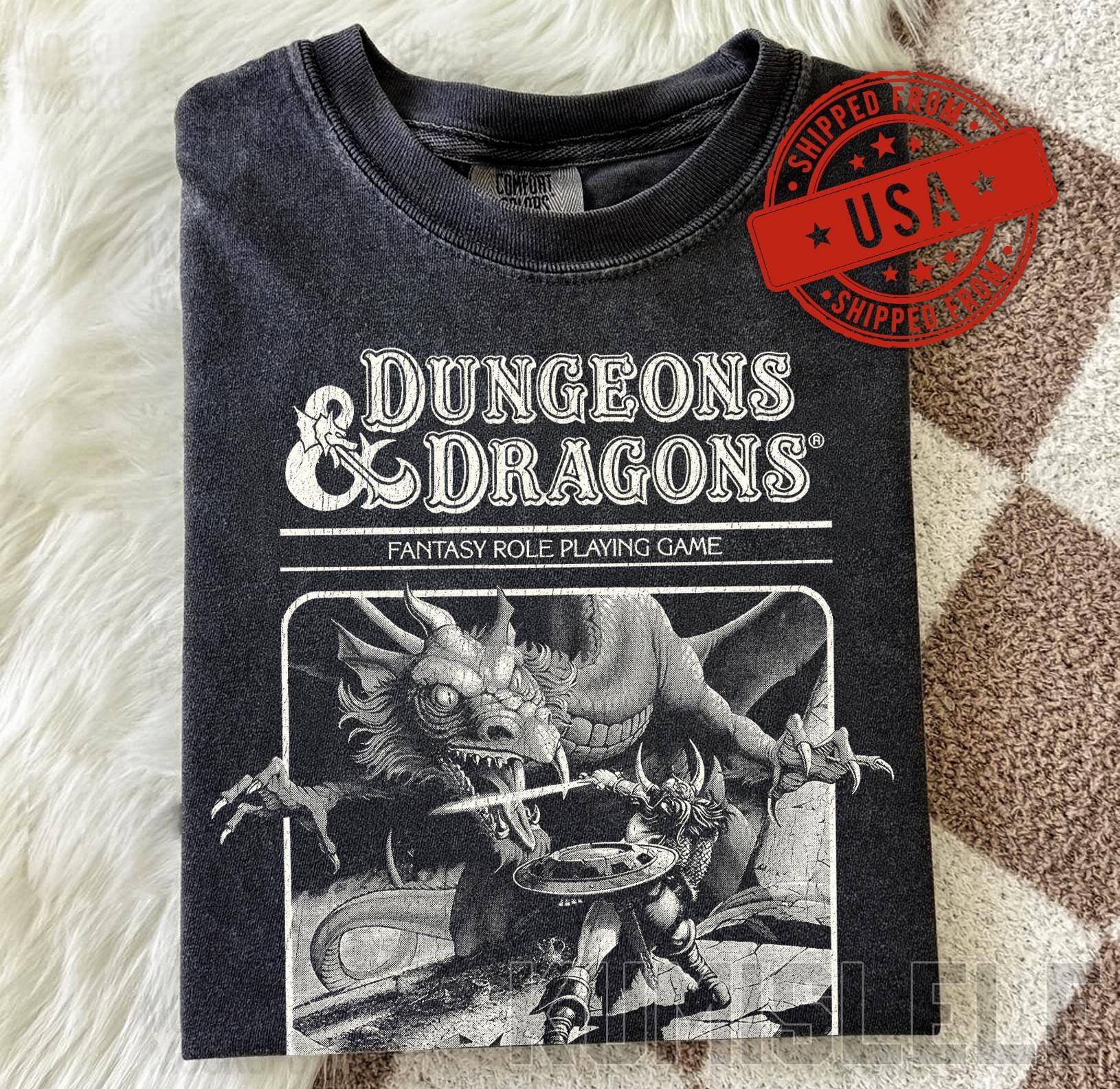 Dungeon Dragon 1974 Graphic T-Shirt | Y2K Vintage Style - Walmart.com