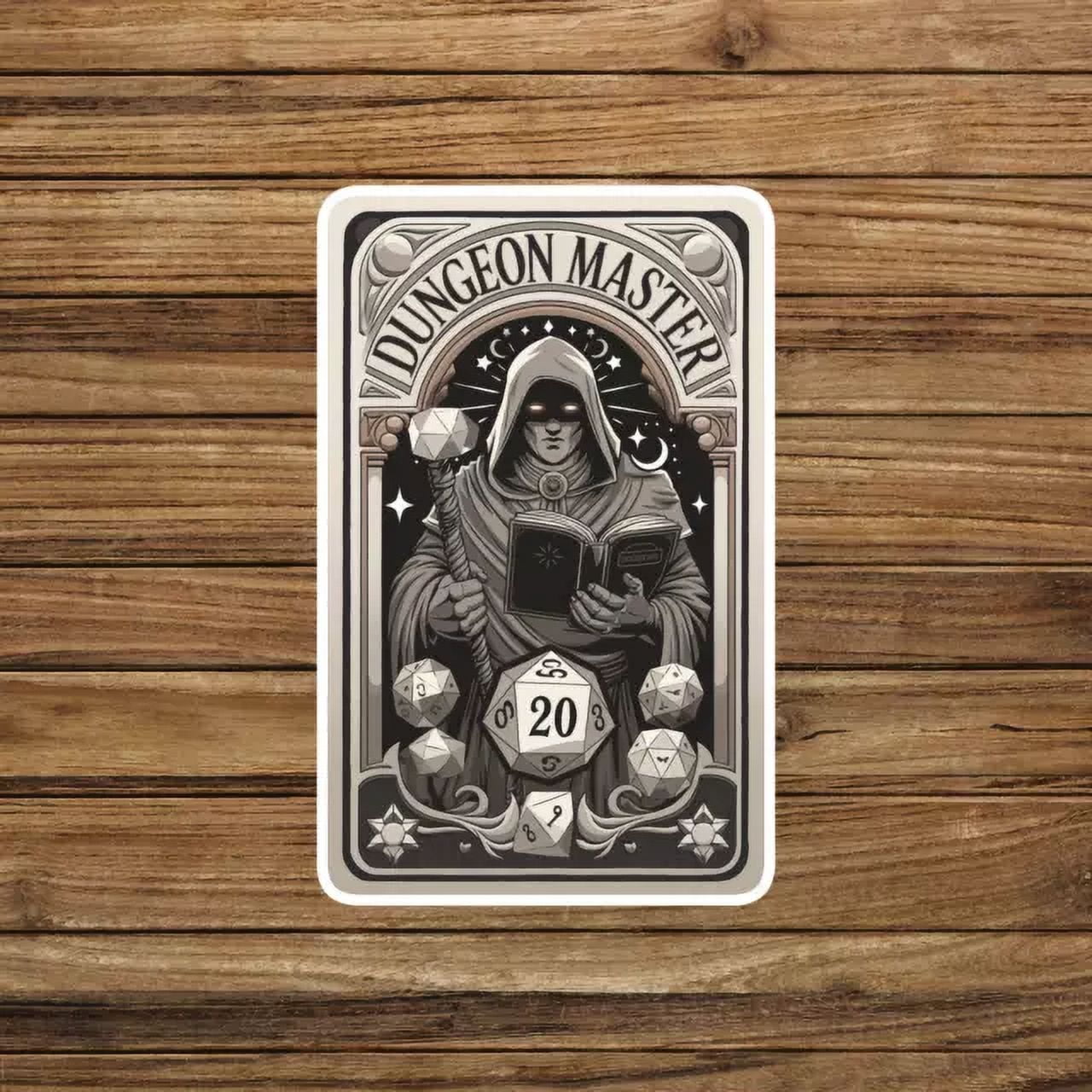 Dungeon Master D20 Dice Tabletop Rpg Gaming Art Print Sticker ...