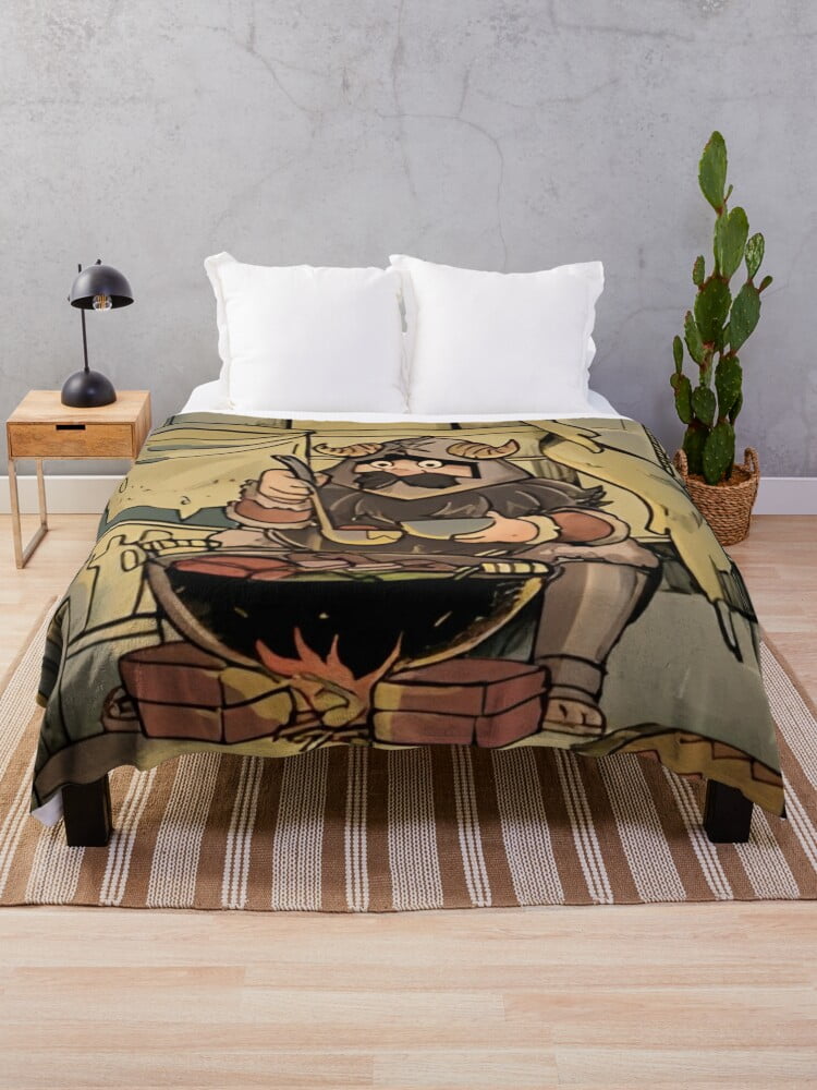 Dungeon Meshi Delicious in Dungeon - Senshi Cooking Throw Blanket Soft ...