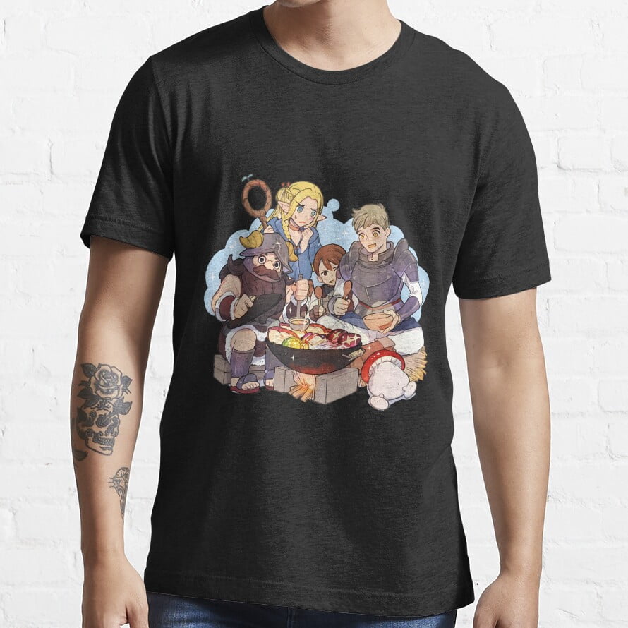 Dungeon Meshi Lets Eat Essential T-Shirt - Walmart.com