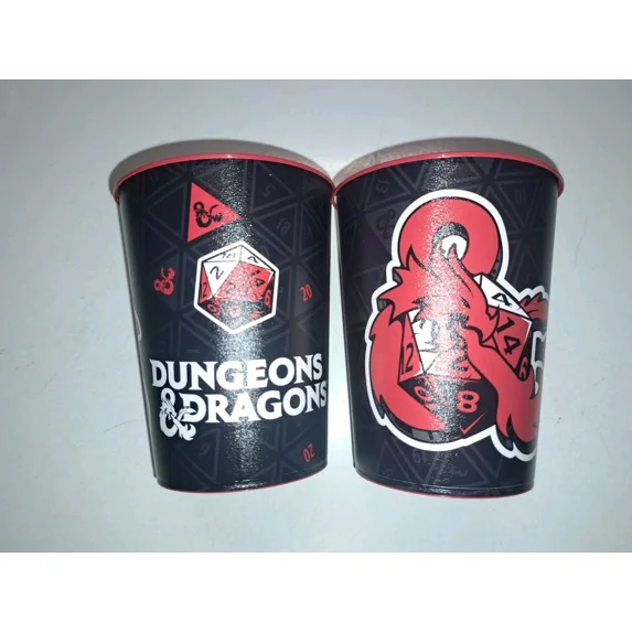 Dungeons And Dragons Cup Ttrpg D&D Dice Logo Party Red 16 Oz Cups Set ...