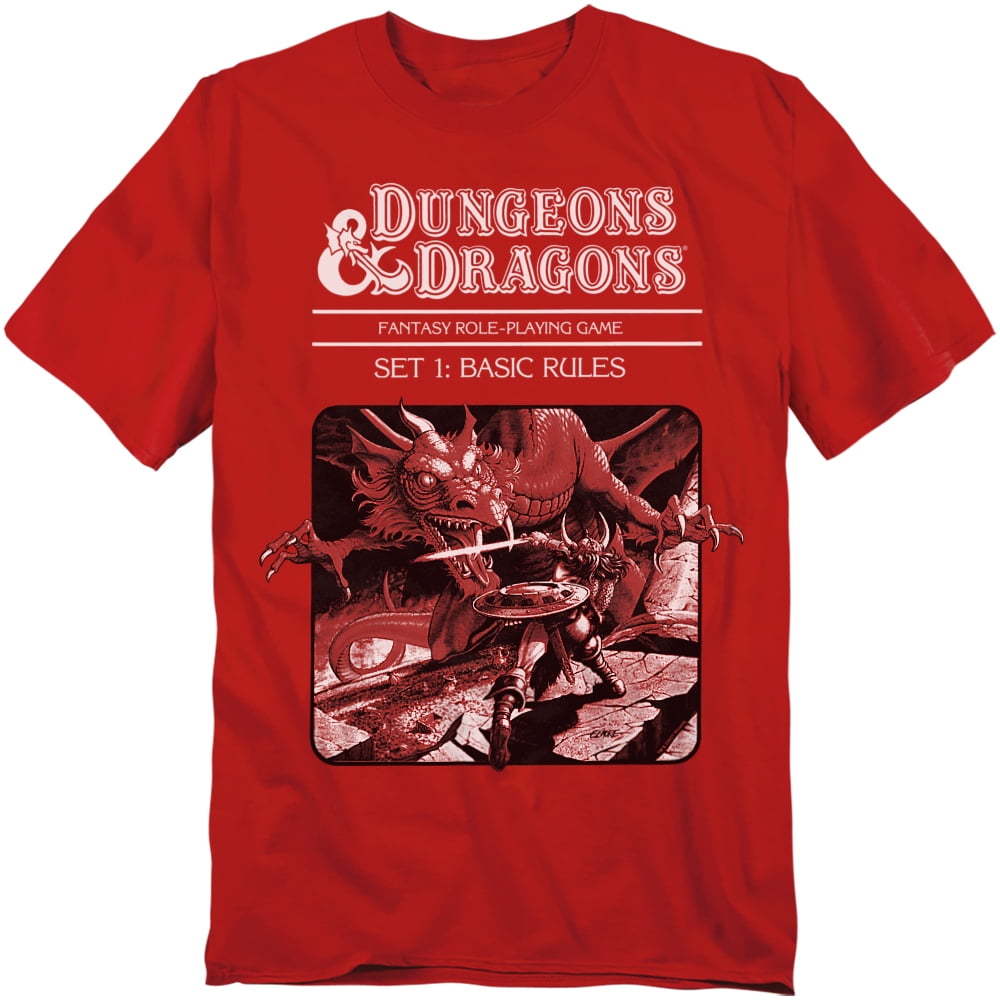 Dungeons And Dragons T-Shirt Basic Rules Red Box Cover Unisex Graphic ...