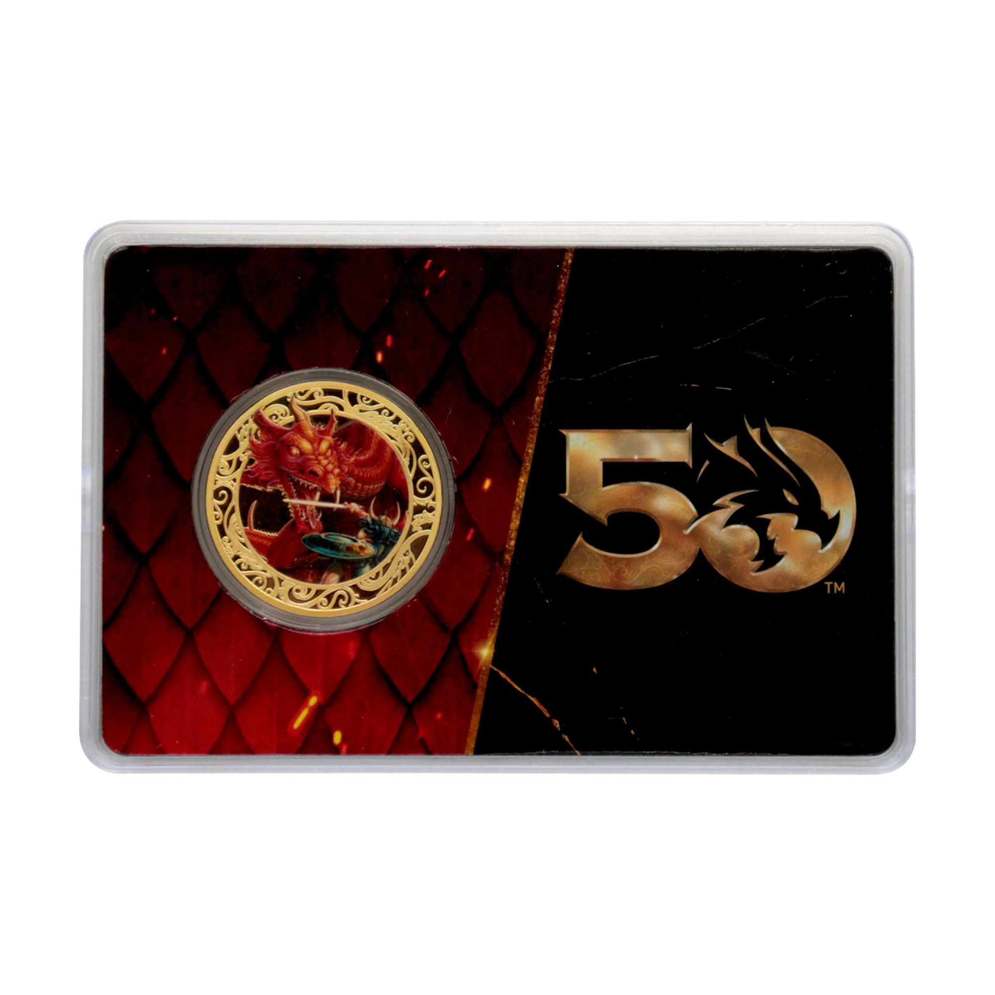 Dungeons & Dragons 50th Anniversary 24k Gold Plated Coin - Walmart.com