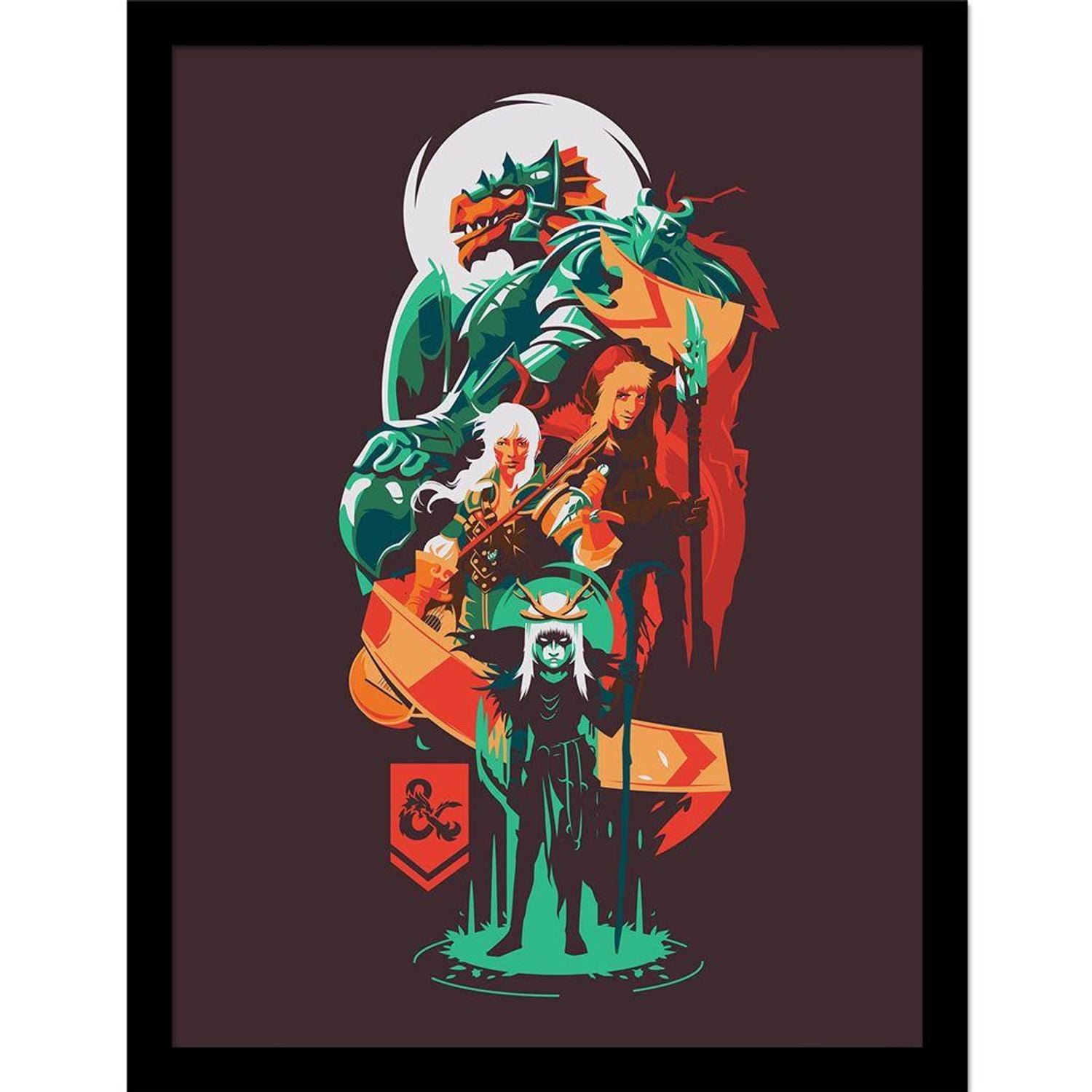 Dungeons & Dragons Adventuring Party Framed Poster - Walmart.com