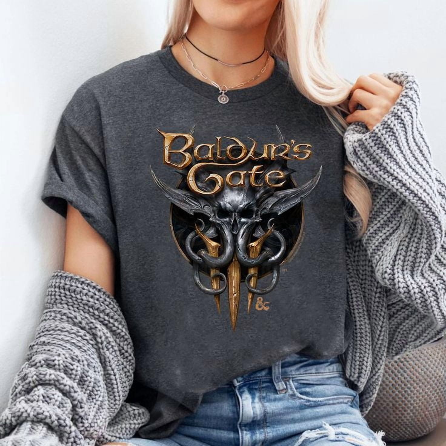 Dungeons & Dragons Baldur's Gate III Illithid Logo T-Shirt, Men's And ...