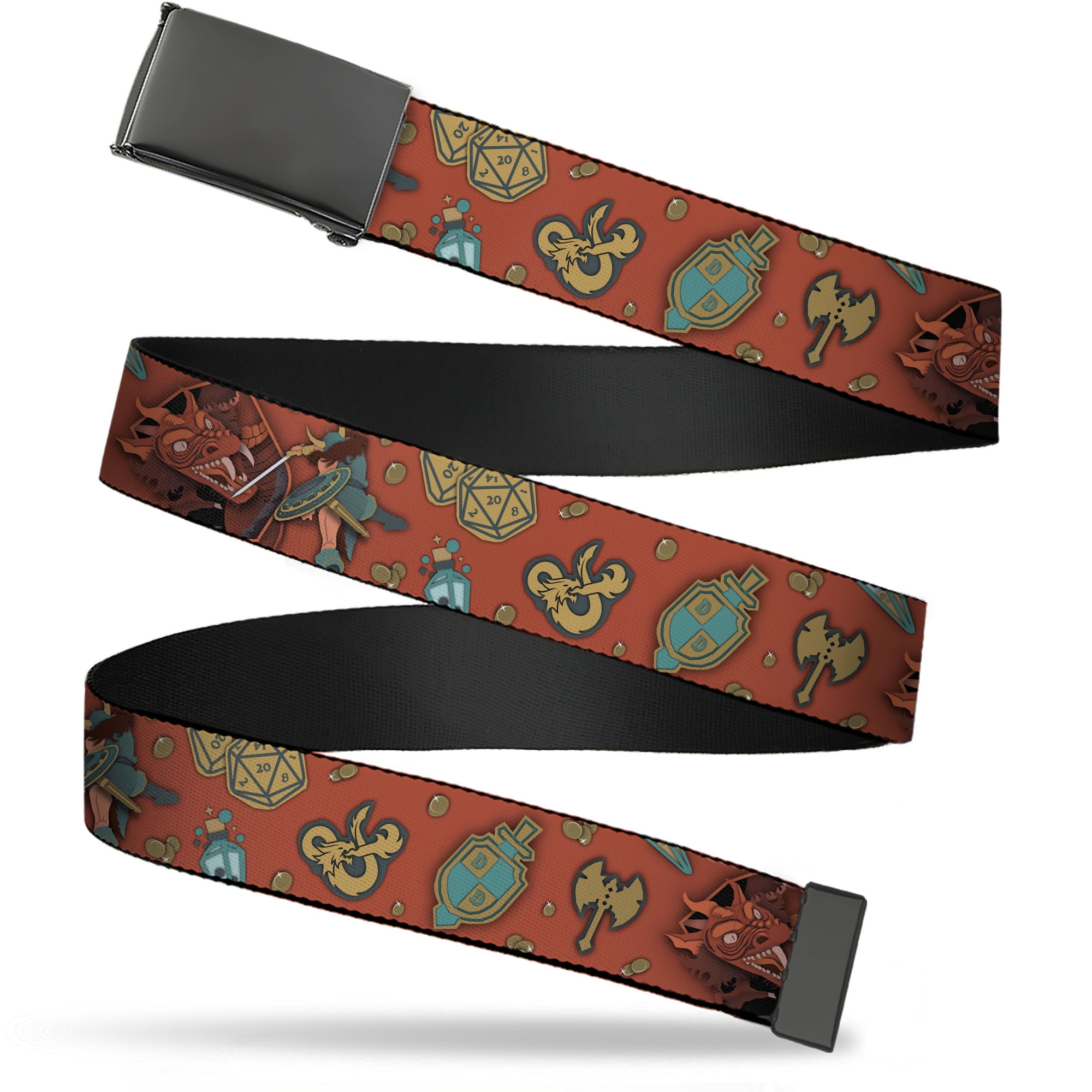 Dungeons & Dragons Belt, Flip Web Belt Dungeons and Dragons Dragon ...