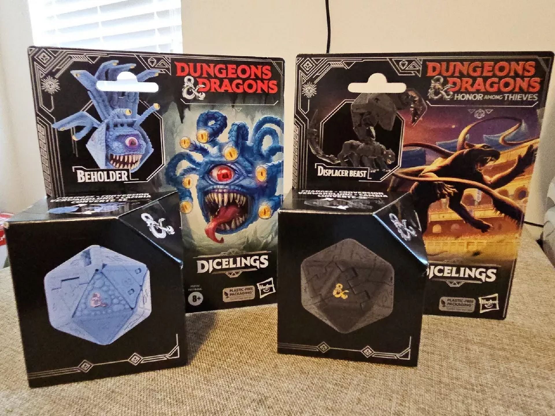 Dungeons & Dragons D&D Dicelings Blue Beholder Displacer Beast Lot of 2 ...