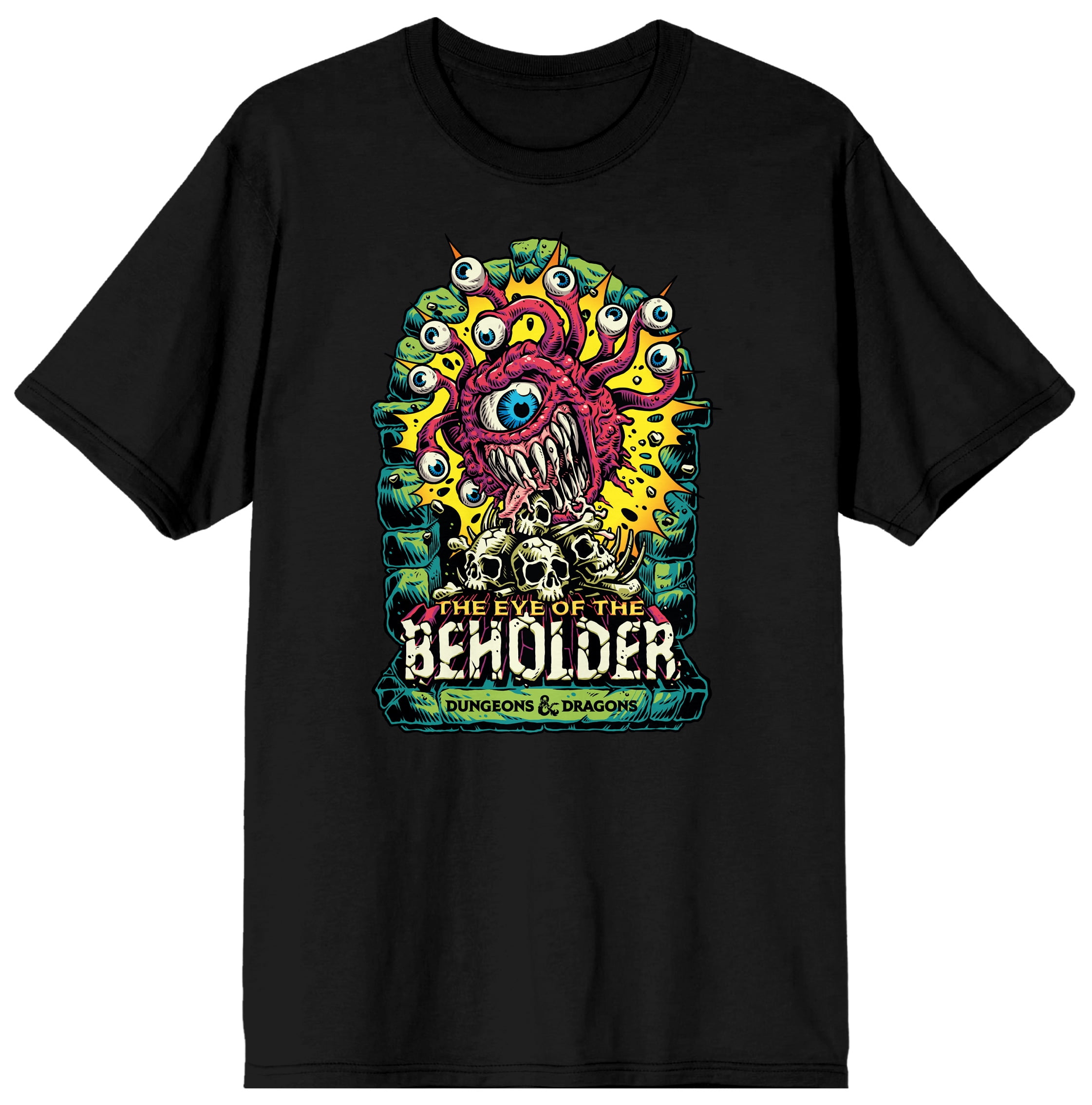Dungeons & Dragons Eye of the Beholder Skull Black Shirt- M - Walmart.com