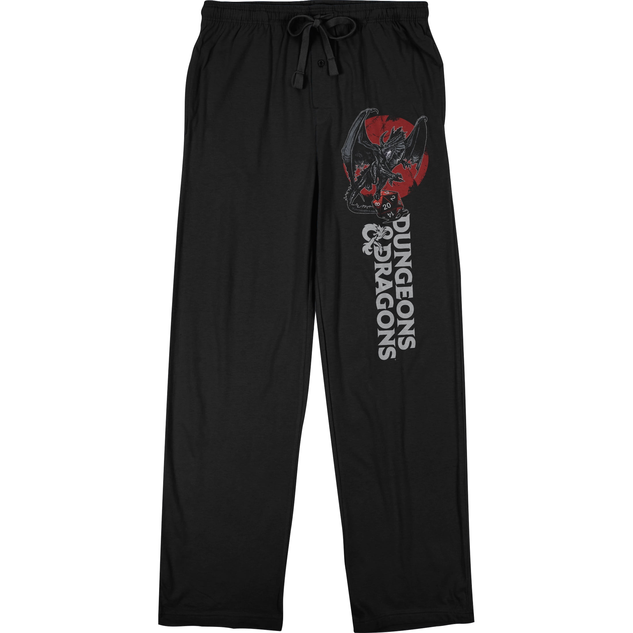 Dungeons & Dragons Game Dragons Attack Mens Black Sleep Pajama Pants ...