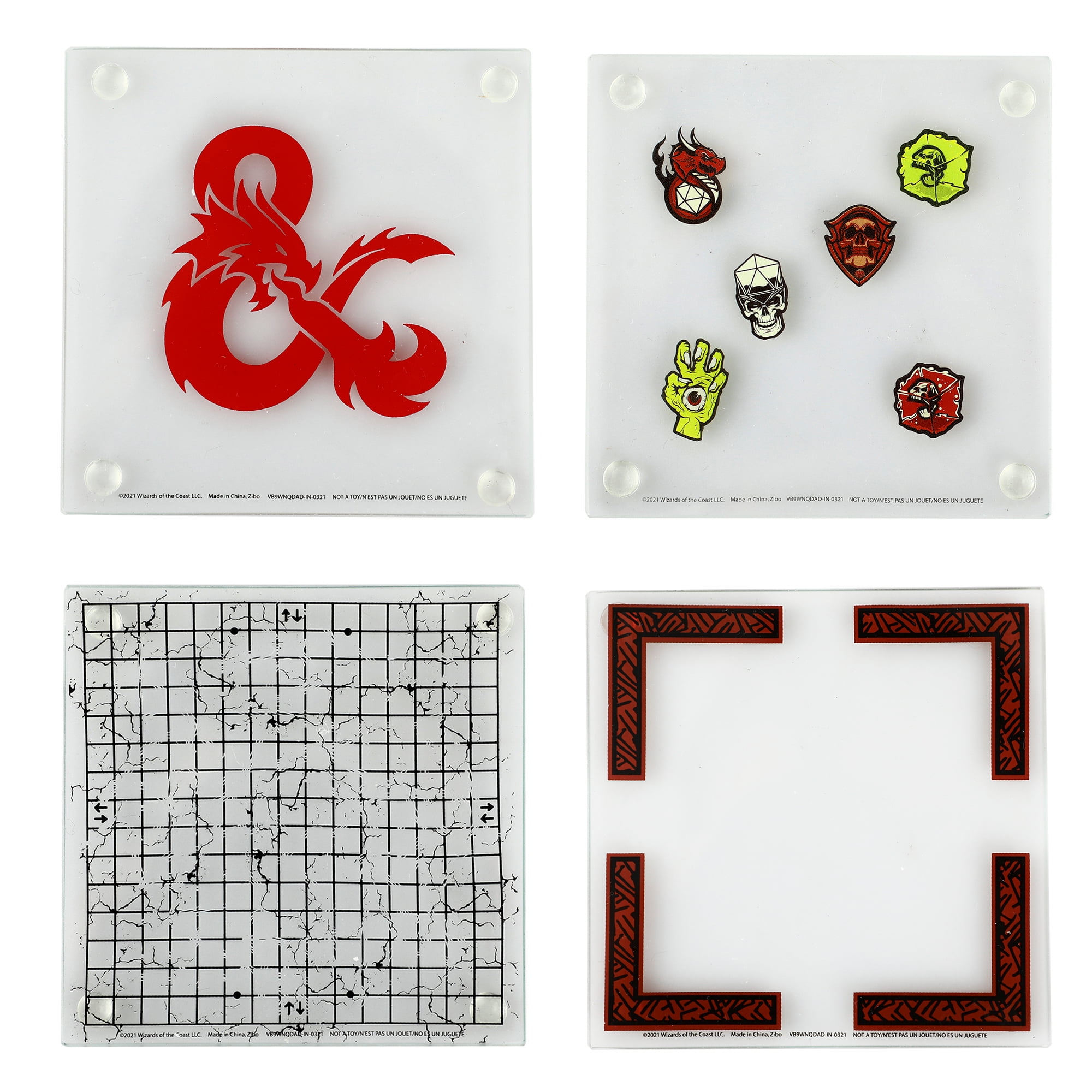 Dungeons & Dragons Stacking Glass Coasters Set of 4 - Walmart.com