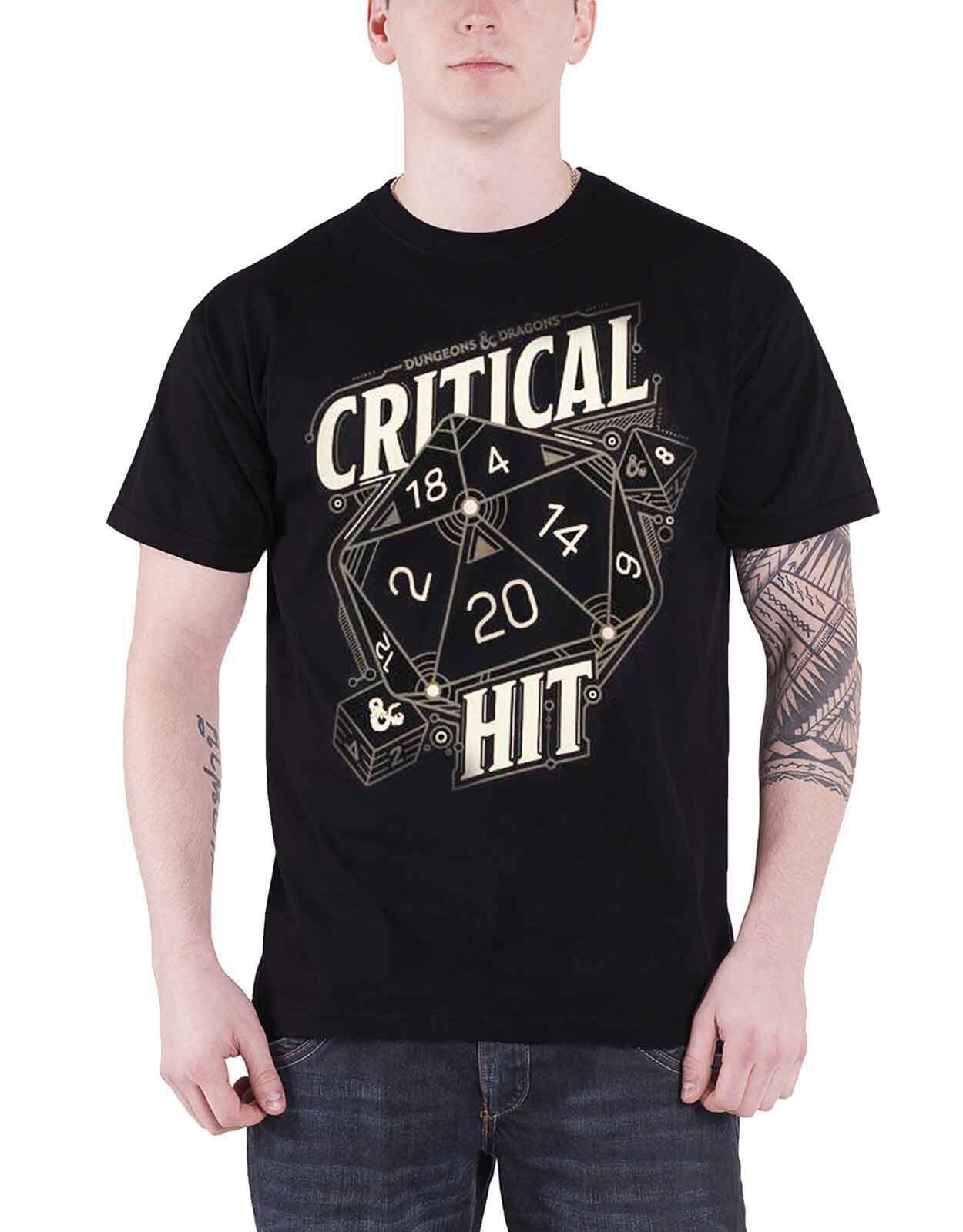 Dungeons & Dragons T Shirt Critical Hit Logo new Official Mens Black ...