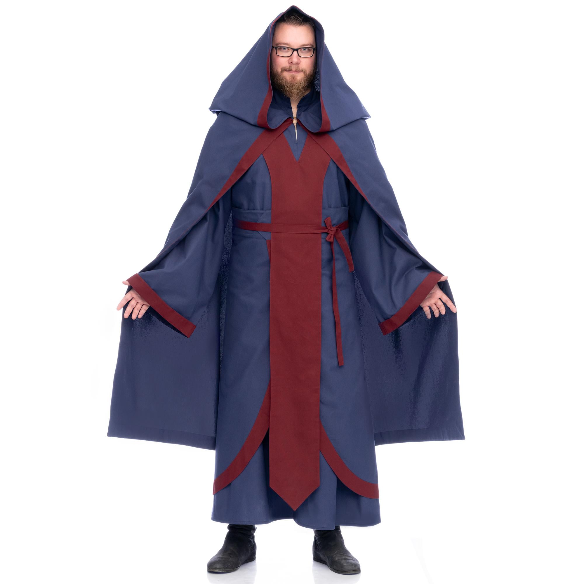 Dungeons & Dragons Wizard Garment Set Dark Blue/Bordeaux - Walmart.com