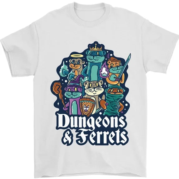 Dungeons & Ferrets Role Play Games RPG T-Shirt - Walmart.com