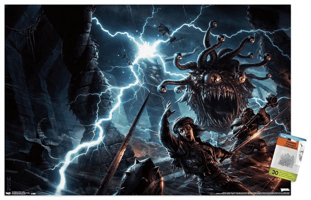 Dungeons and Dragons - Battle Wall Poster with Push Pins, 22.375" x 34 ...