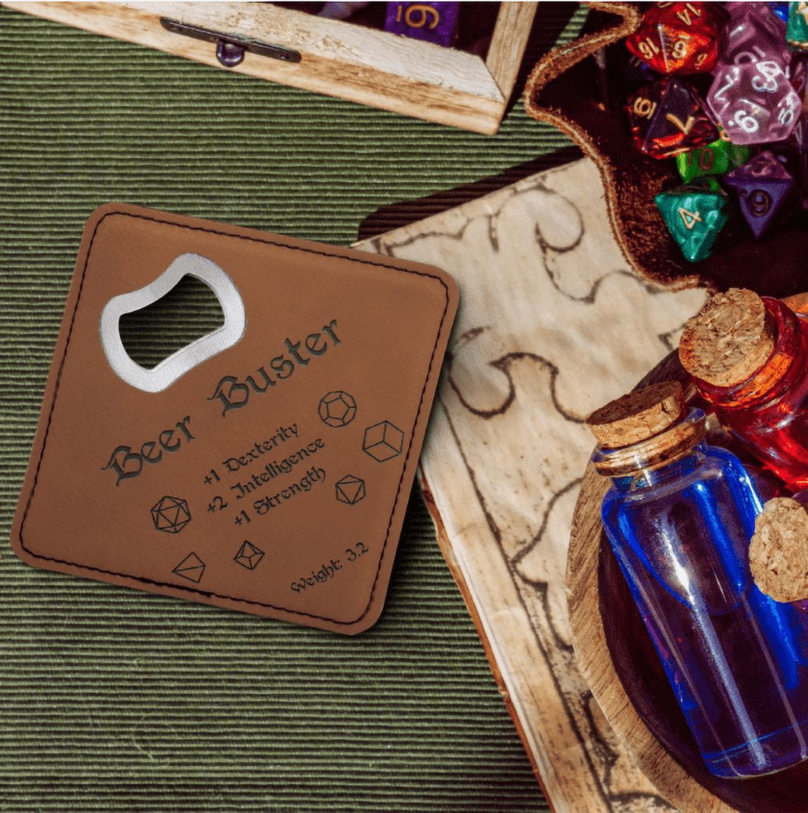 Dungeons and Dragons Beer Buster DnD Coaster Bottle Opener | DnD Gift ...