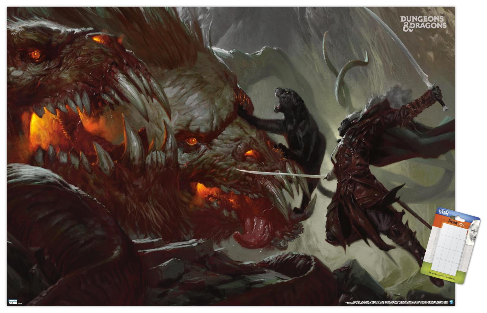 Dungeons and Dragons - Drizzt vs Demogorgon Wall Poster, 14.725" x 22. ...