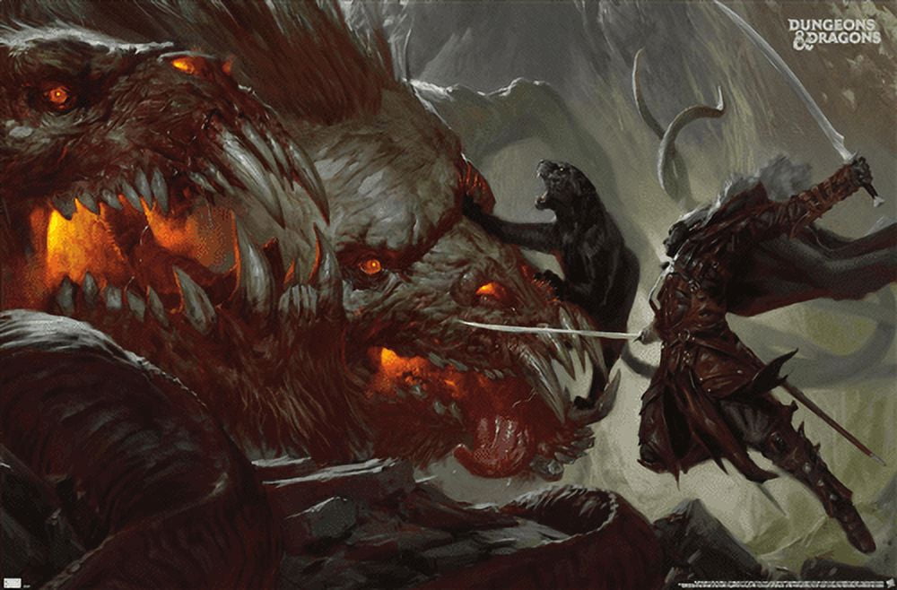 Dungeons and Dragons - Drizzt vs Demogorgon Wall Poster, 22.375" x 34 ...