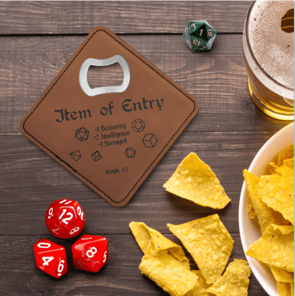 Dungeons and Dragons Item of Entry DnD Coaster Bottle Opener | DnD Gift ...