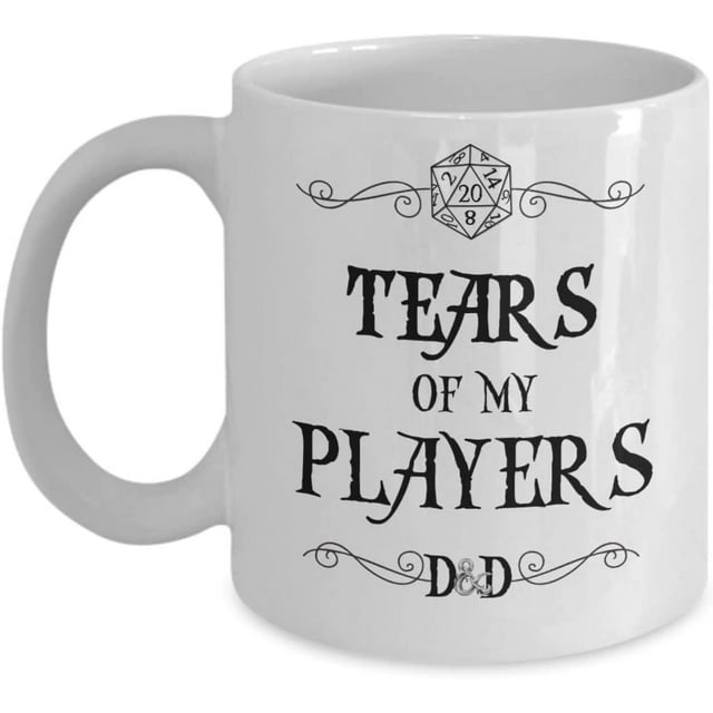 Dungeons and Dragons Mug Tears of My Players Funny White 11 Ounce Ceramic Coffee Cup - Walmart.com
