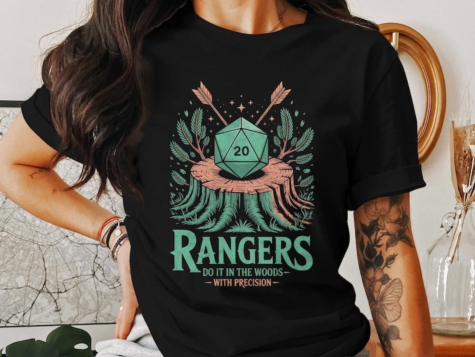 Dungeons and Dragons Ranger Shirt, Funny Dnd Class Sweatshirt, TTRPG Gamer Gift, Fantasy Dice ...