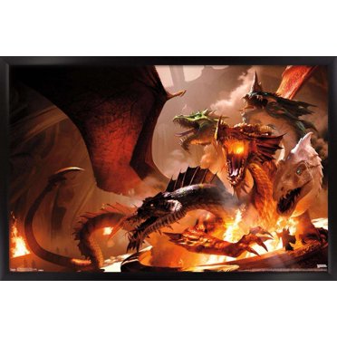 Dungeons and Dragons - TIAMAT Wall Poster, 22.375" x 34", Framed ...