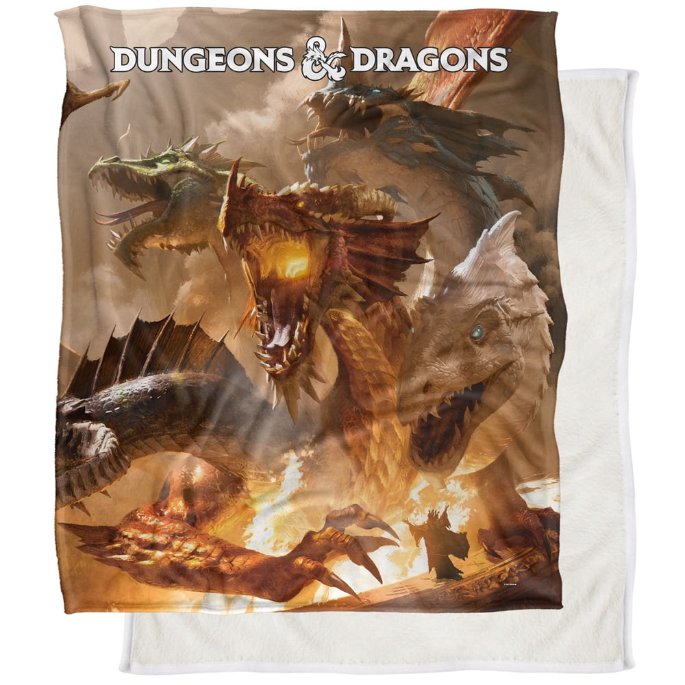 Dungeons and Dragons Tiamat Art Silky Touch Sherpa Back Super Soft ...
