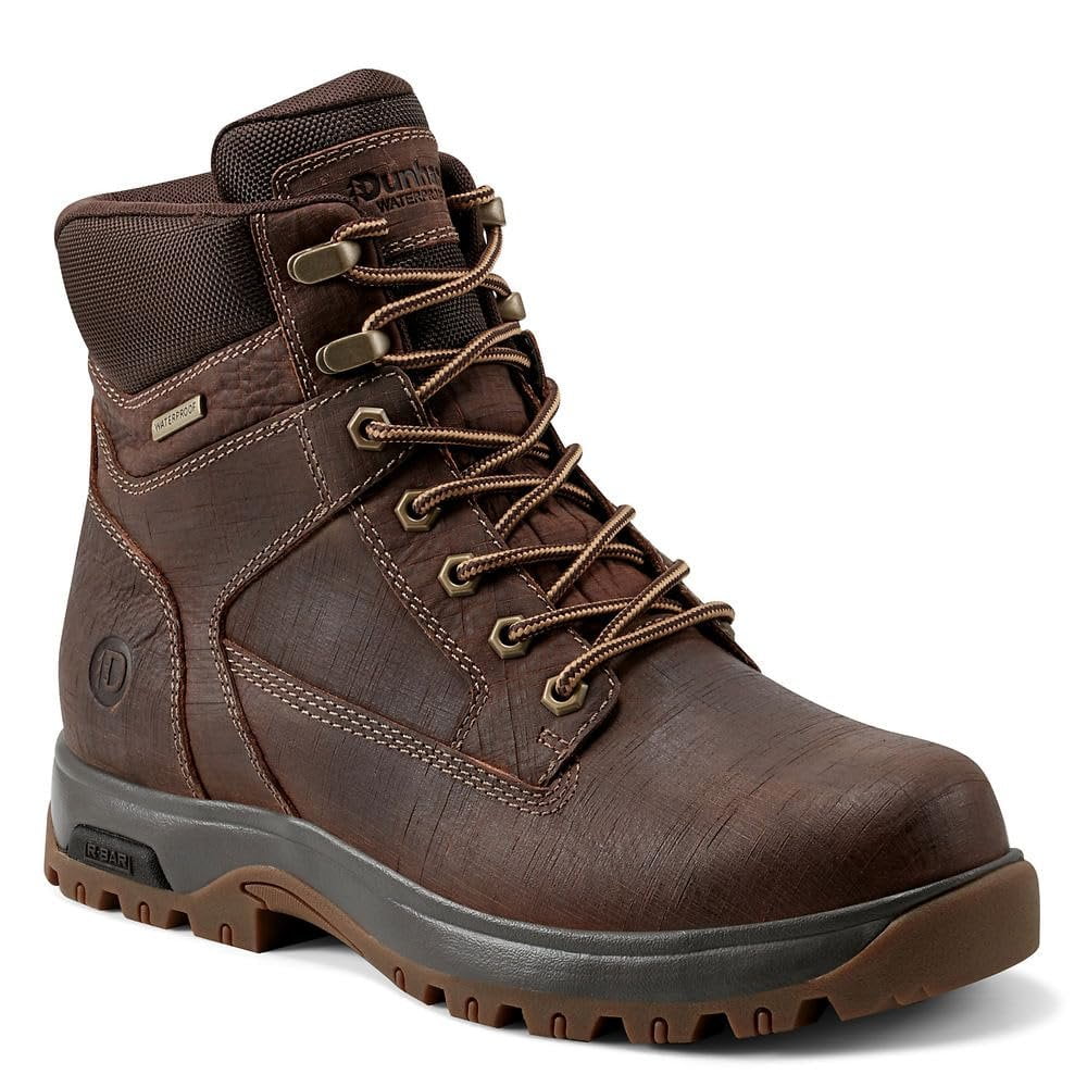 Dunham Men's 8000 Works 6 in Plain Toe Waterproof Boot Ankle, Medium ...