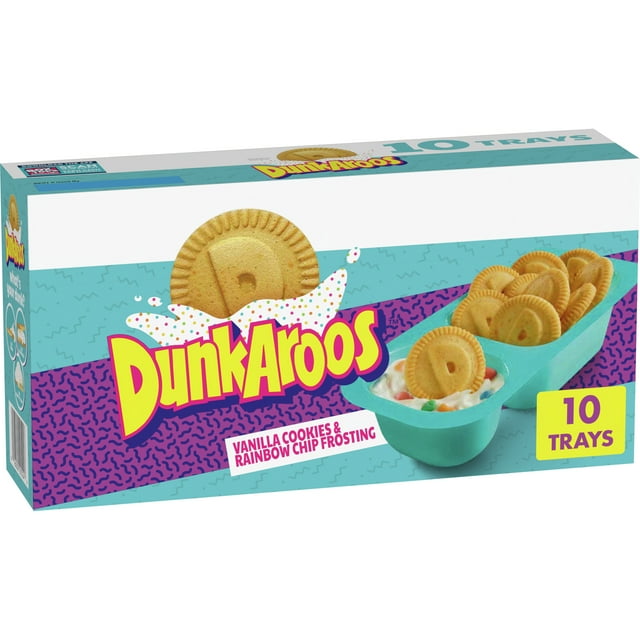 Dunkaroos Vanilla Cookies and Rainbow Chip Frosting, 1 oz, 10 ct ...