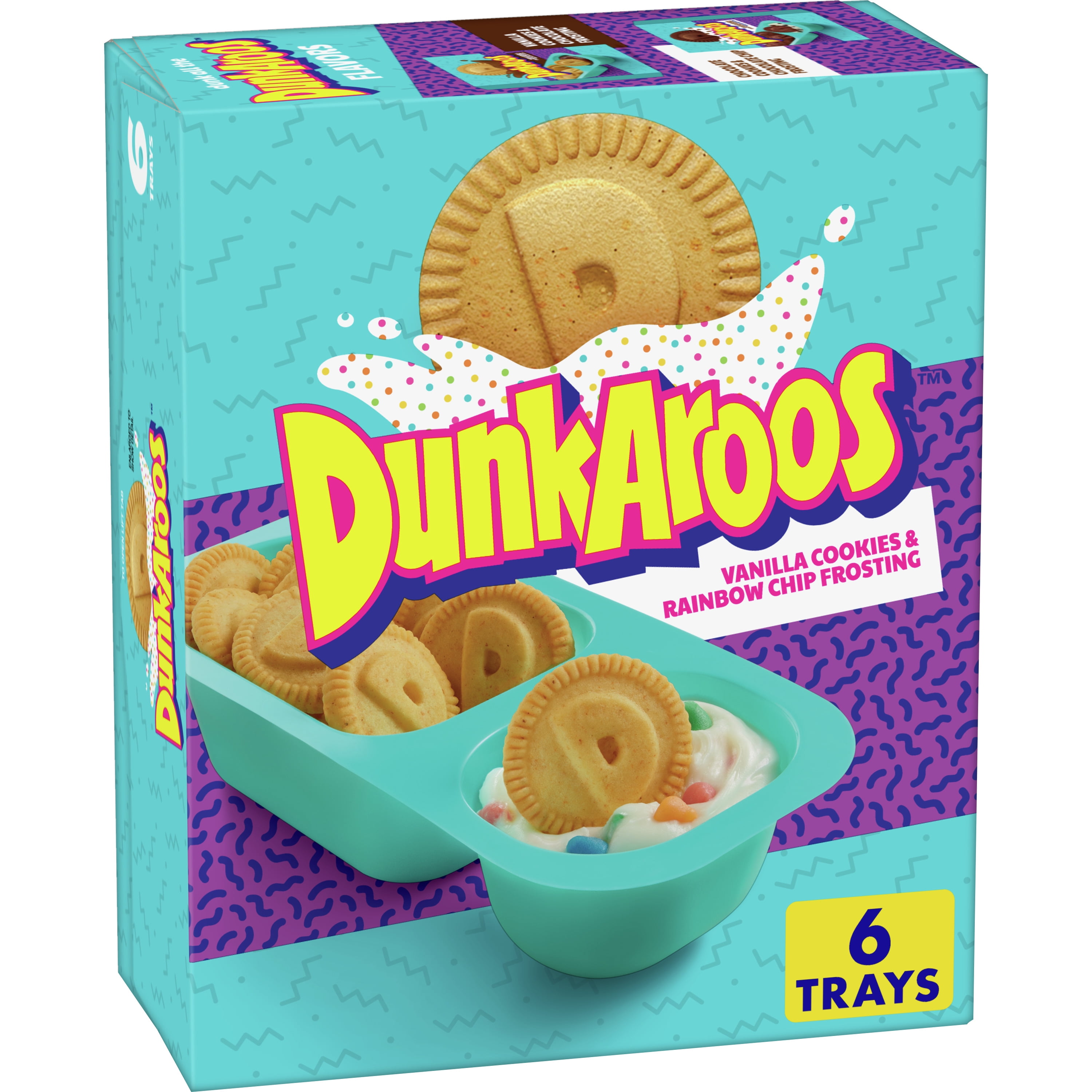 Dunkaroos Vanilla Cookies and Rainbow Chip Frosting, 1 oz, 6 ct ...