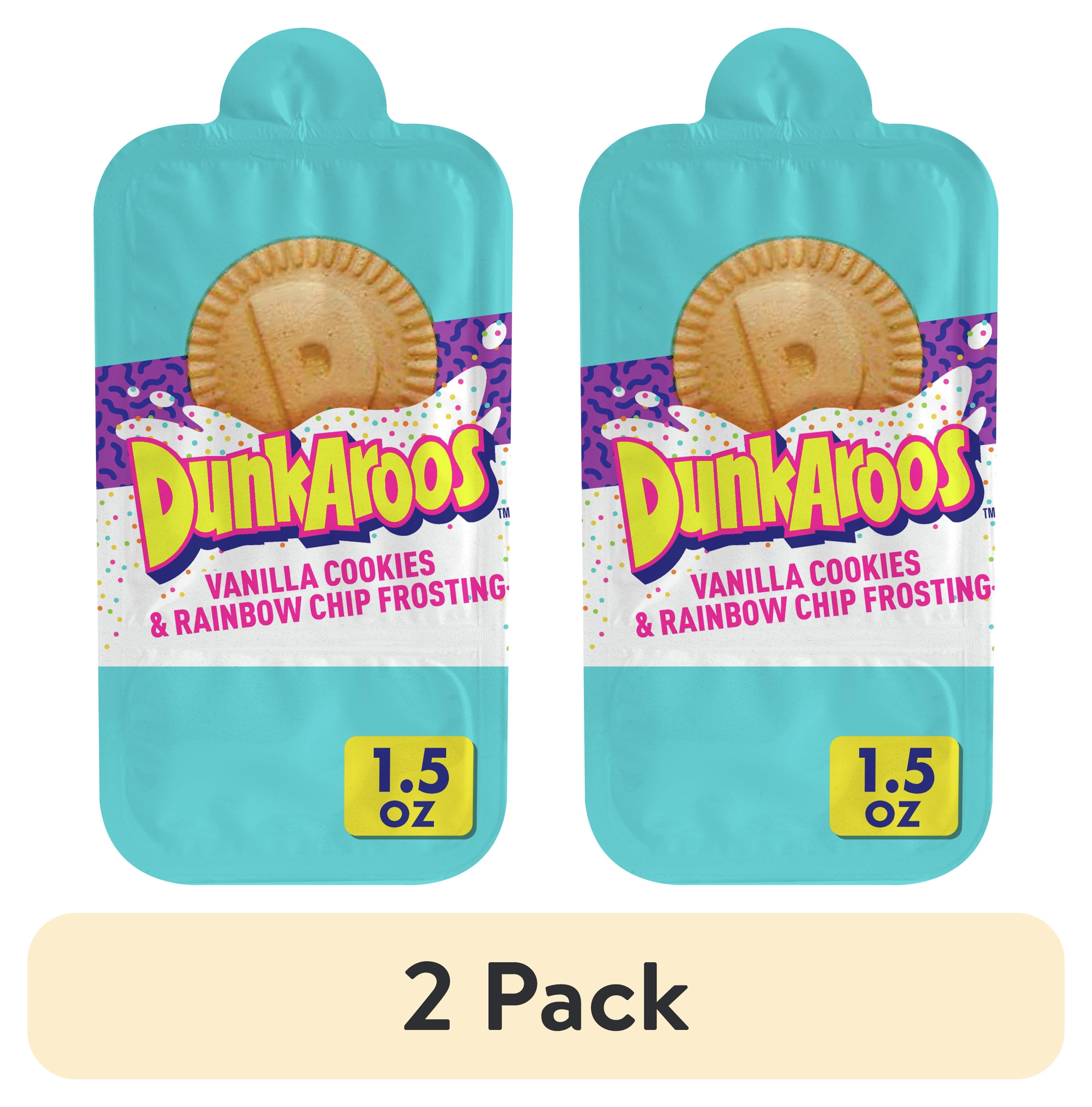 (2 pack) Dunkaroos Vanilla Cookies and Vanilla Frosting, Rainbow ...