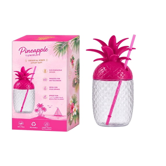 Dunkin 2026 PINEAPPLE CUP,Clear Pineapple Tumbler with Straw Best Gift ...