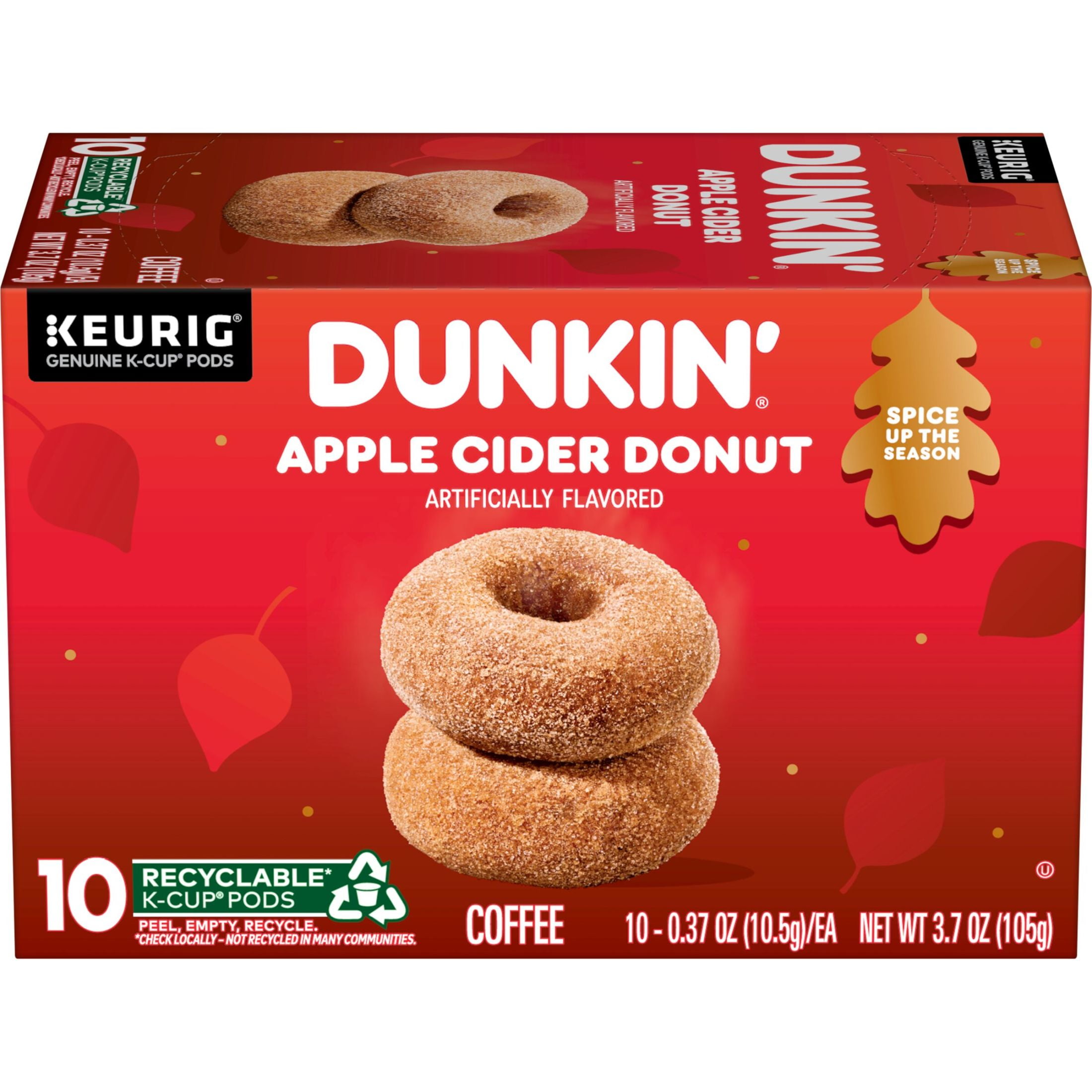 Dunkin’ Apple Cider Donut Artificially Flavored Coffee, Keurig K Cup ...