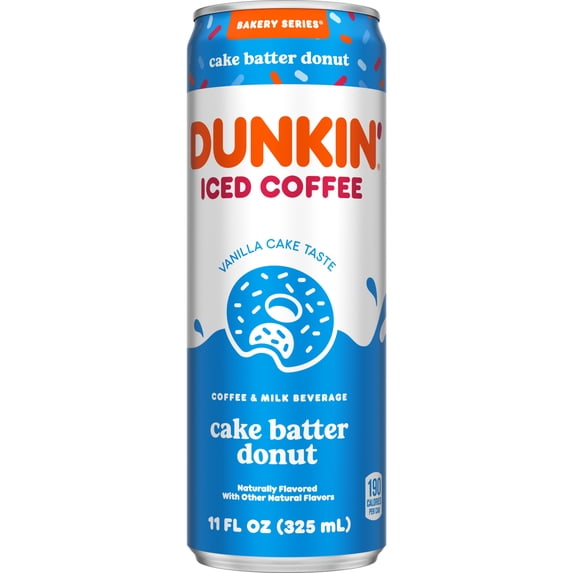 Dunkin' Cake Batter Donut Iced Coffee, 11 fl oz - Bakery Series with ...