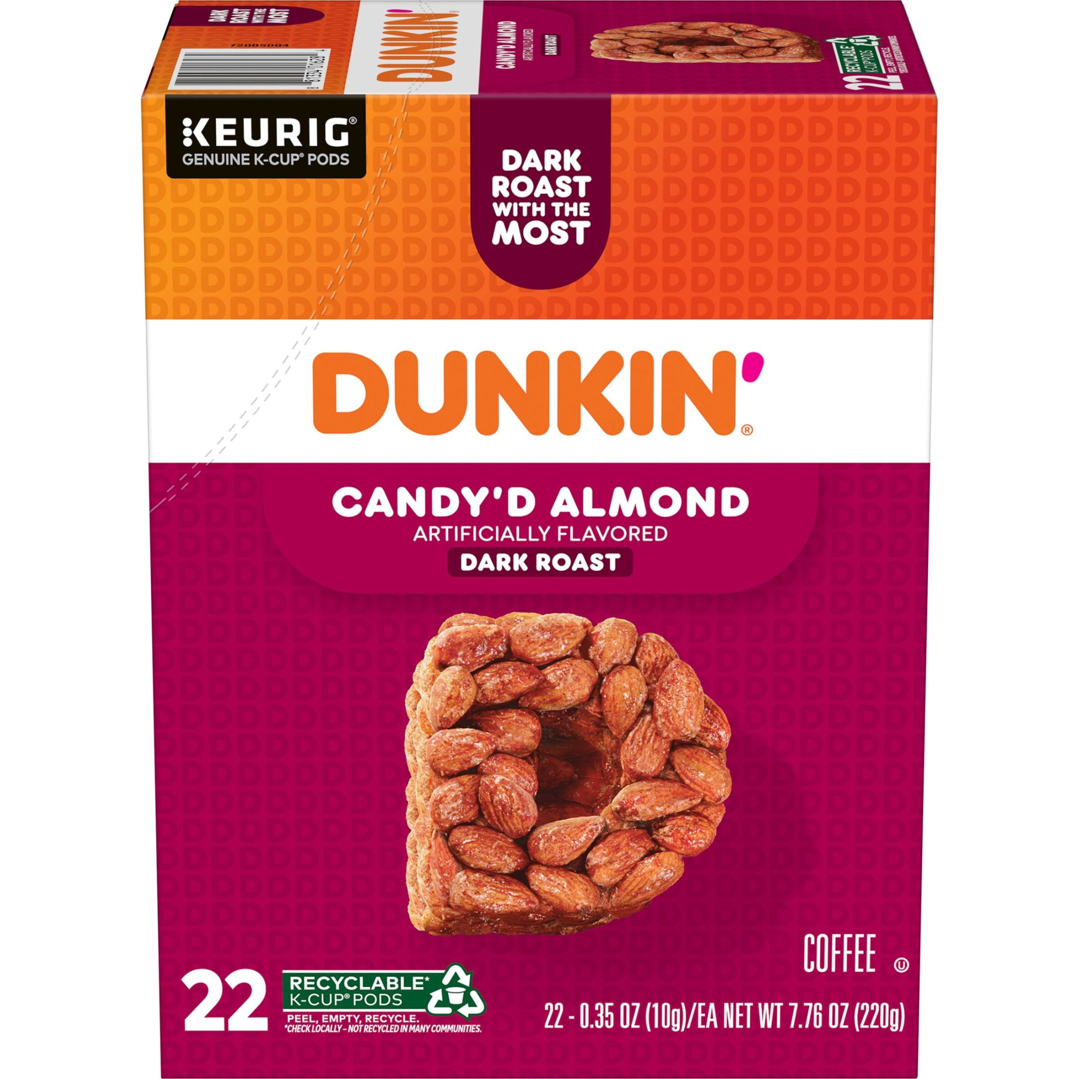 Dunkin′ Candy'D Almond Flavored Coffee K-Cup Pods, 22 Count Box ...