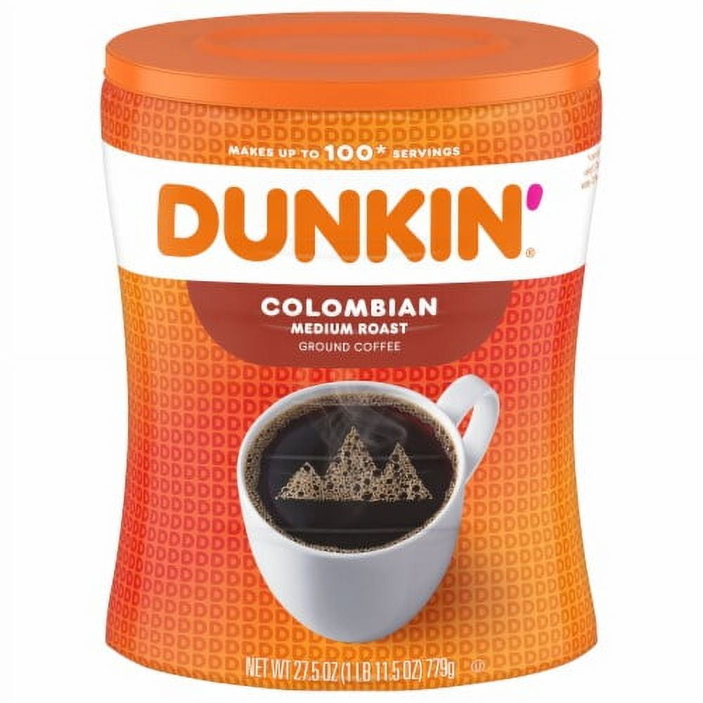 Dunkin' Colombian Roast Medium Roast Ground Coffee 27.5 oz - Pack of 2 ...