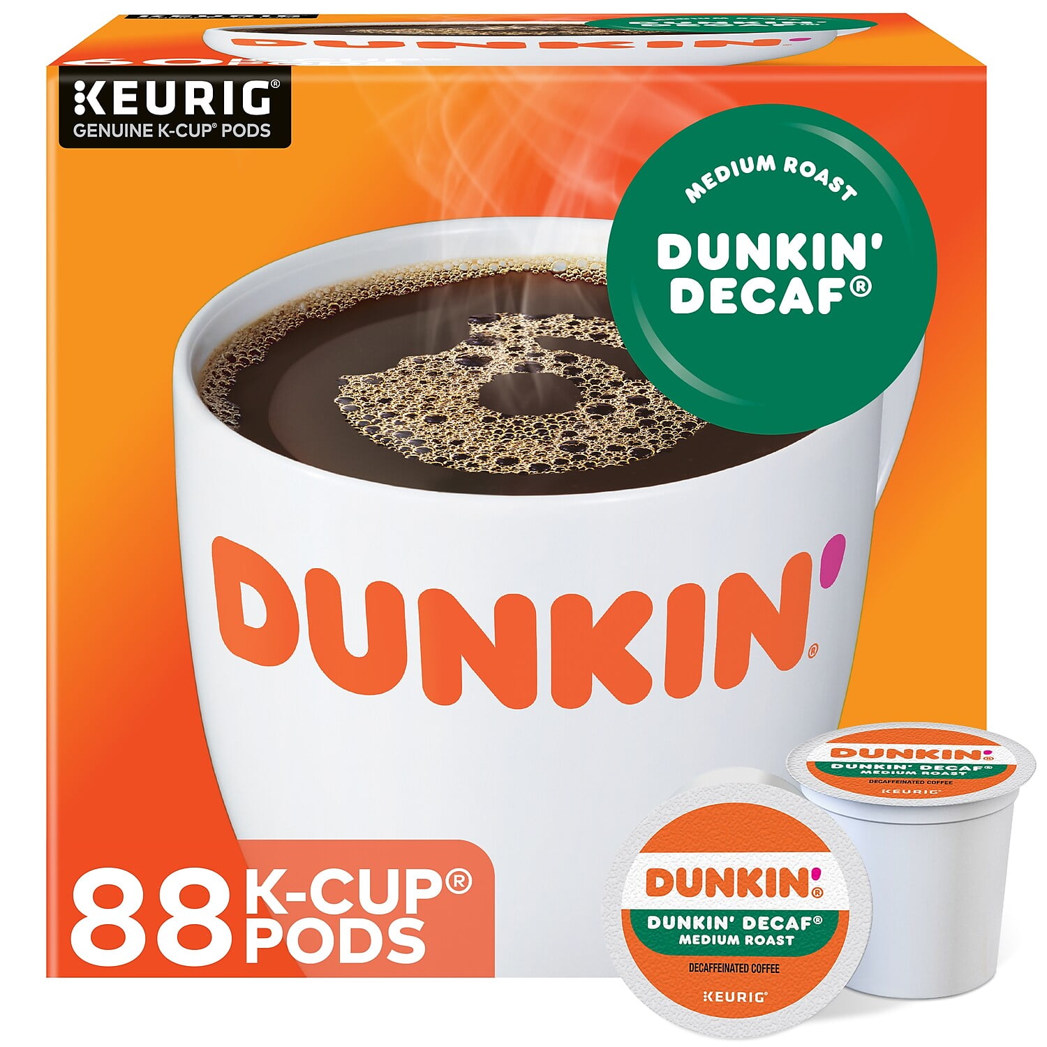 Dunkin Decaf Coffee, Medium Roast, Keurig K-Cup Pods, 22 Count Box ...