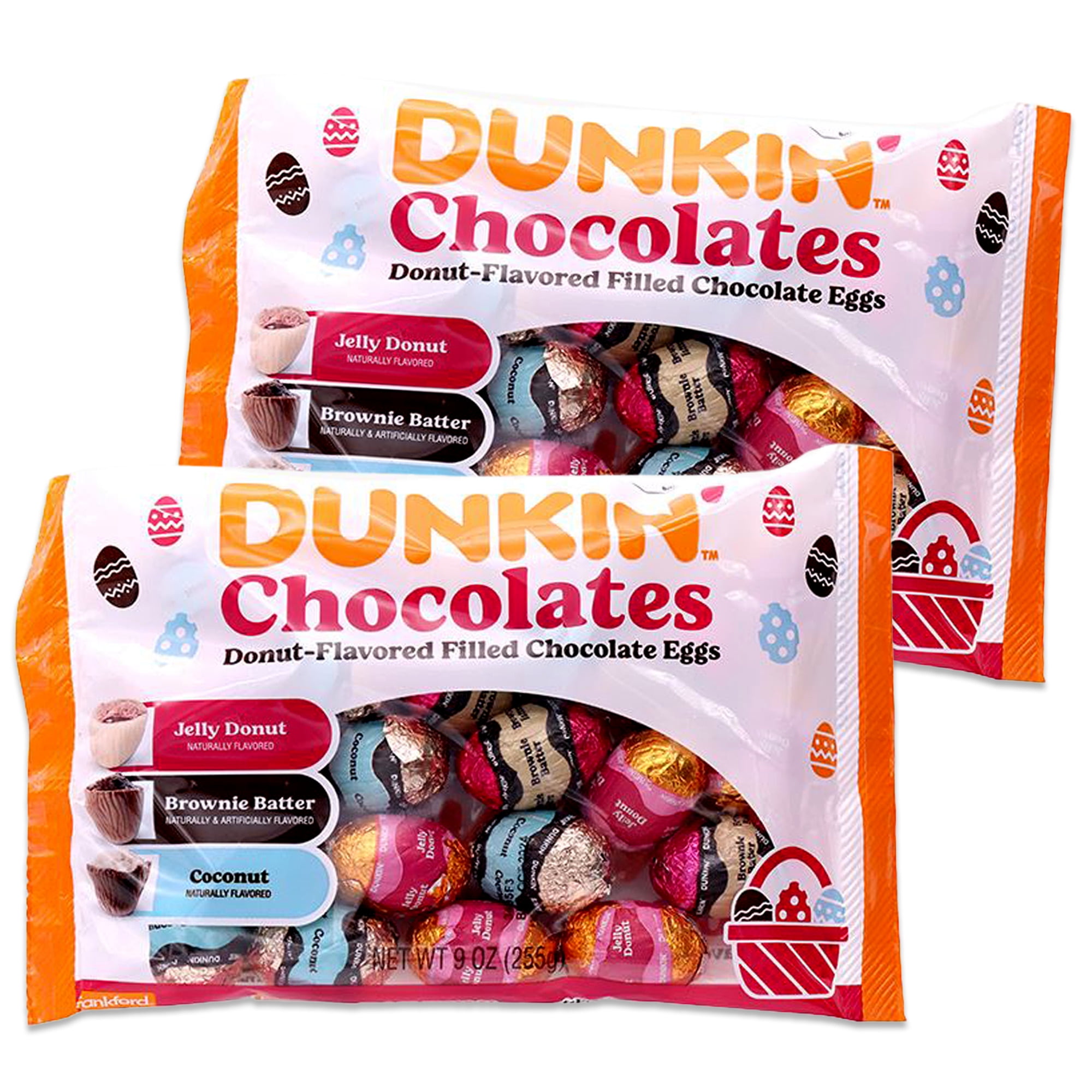 Dunkin Donuts Chocolate Creme Filled Easter Eggs 2 Pack. Donut Candy ...