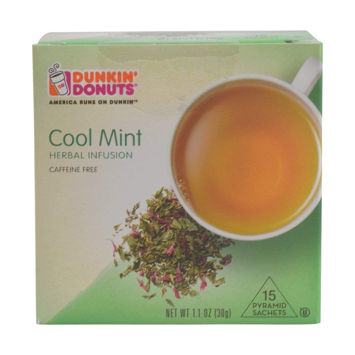 Dunkin Donuts Cool Mint Herbal Infusion - 15 Tea Bags - Walmart.com