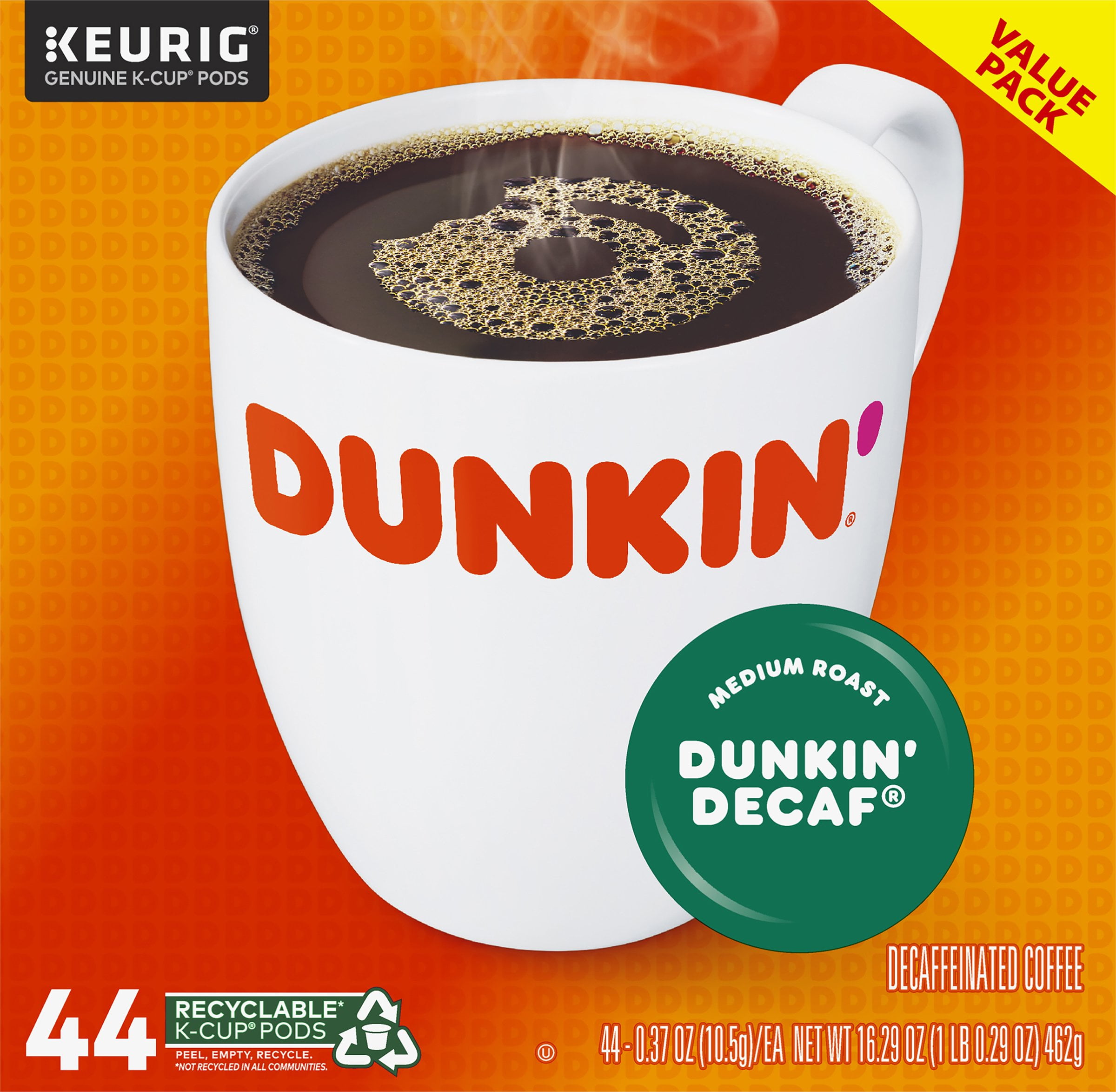 Dunkin' Donuts Decaf Keurig® Single-Serve K-Cup® Pods, Medium Roast ...